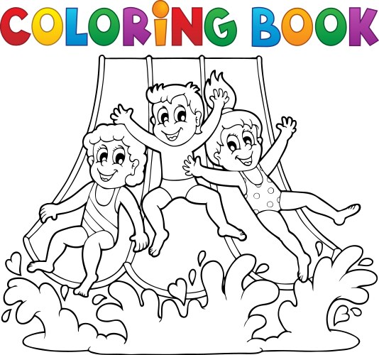 Water splash theme image 5 Royalty Free Vector Image