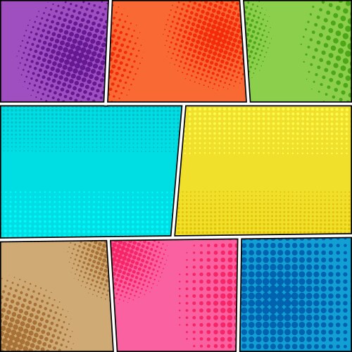Pop art comic book strip background Royalty Free Vector