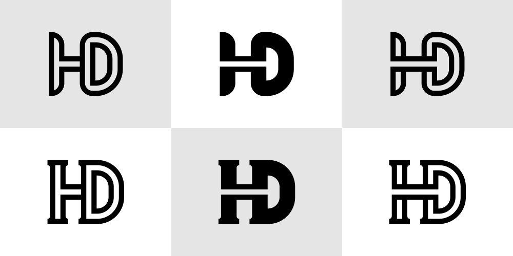 H D Monogram Vector Images (over 1,800)