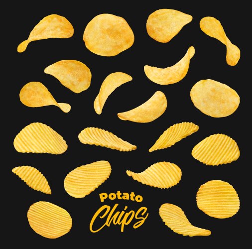 Realistic potatoes transparent set Royalty Free Vector Image