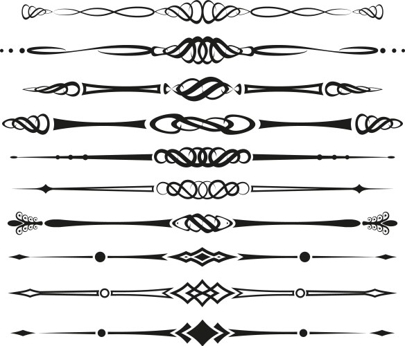 Line dividers Royalty Free Vector Image - VectorStock