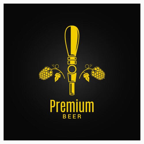 Beer tap glass design background Royalty Free Vector Image