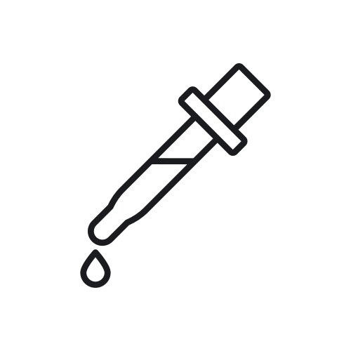 Dropper icon symbol on white background – Royalty-Free Vector | VectorStock