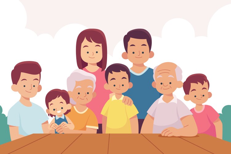 Family reunion background Vector Images & Graphics for Commercial Use ...