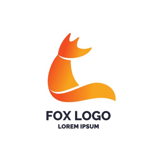 Modern fox logo and emblem Royalty Free Vector Image