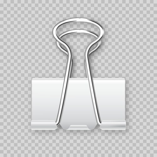 Realistic white paper binder isolated Royalty Free Vector