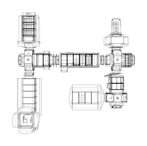 Space Station Concept Royalty Free Vector Image