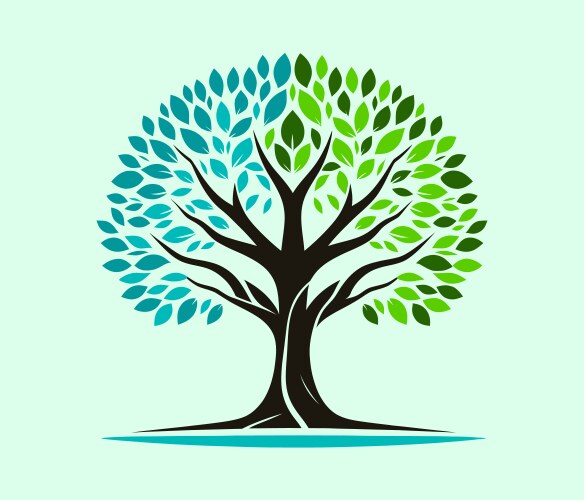 Colorful tree Royalty Free Vector Image - VectorStock