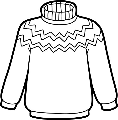 Sweater Coloring Page Vector Images (over 390)
