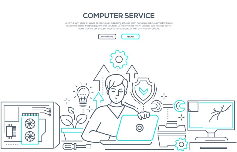 Computer Repair Banner Vector Images (over 3,100)
