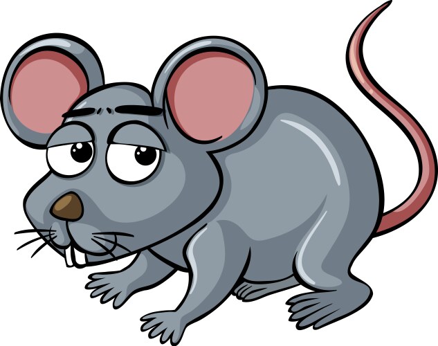 Cartoon funny mouse jumping Royalty Free Vector Image