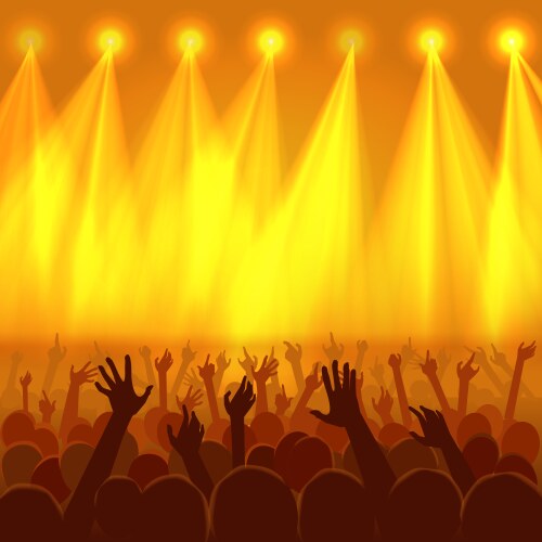 Crowd at a concert Royalty Free Vector Image - VectorStock