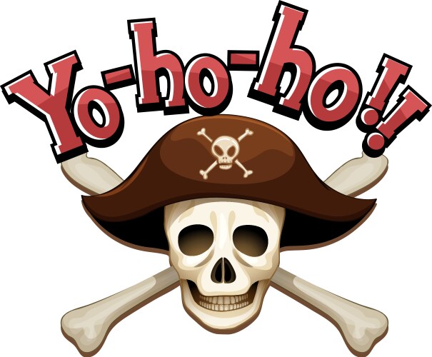 Cartoon pirate font filibuster captain typeface Vector Image