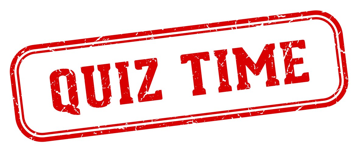 Quiz time rectangular sign quiz time stamp Vector Image