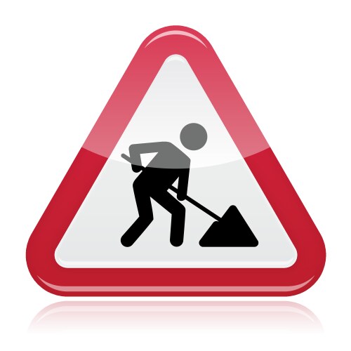 Under construction road signs Royalty Free Vector Image