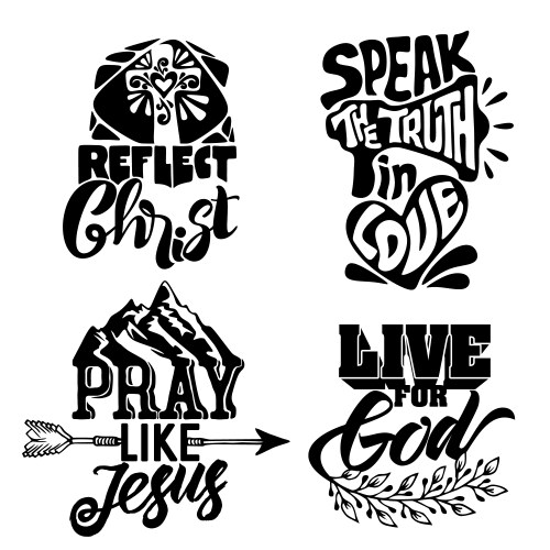Bible verse made hand lettering give all your Vector Image