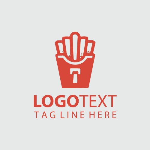 French fries logo Royalty Free Vector Image - VectorStock