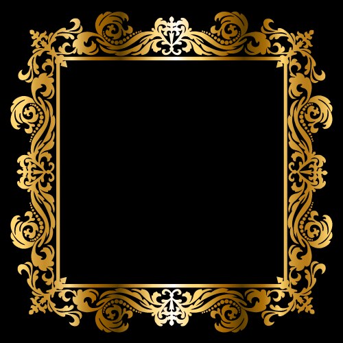 Royal golden frame Royalty Free Vector Image - VectorStock