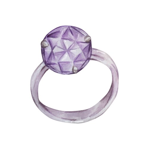 Solitaire - diamond ring Royalty Free Vector Image