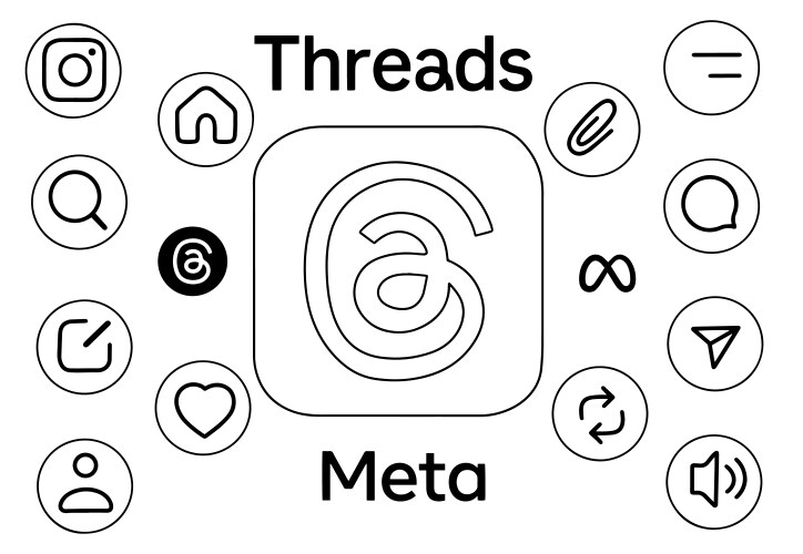 Youtube kids social networks one line Royalty Free Vector