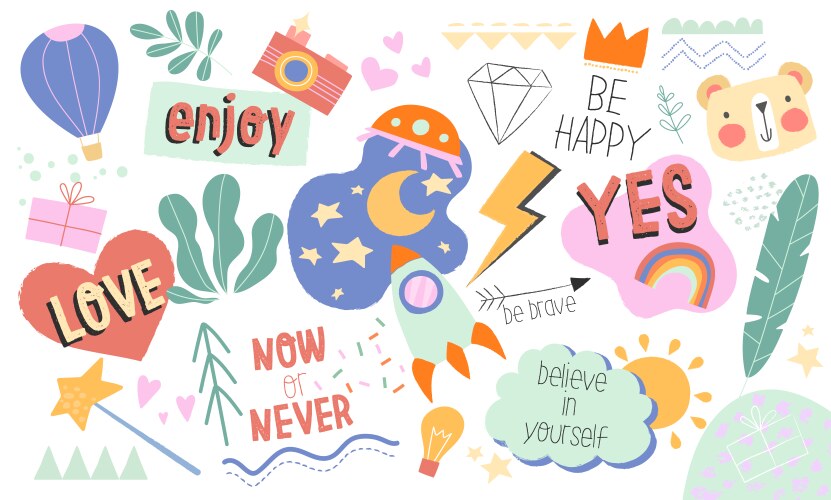Inspirational Doodle Quotes Vector Images (over 9,600)