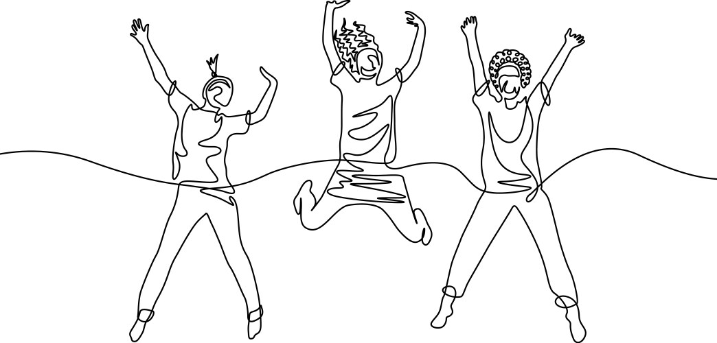 Jumping People Hand Draw Vector Images (over 2,000)