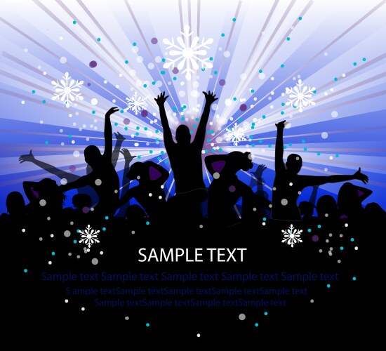 Dance party night poster background template Vector Image