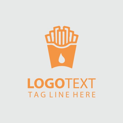 French fries logo Royalty Free Vector Image - VectorStock