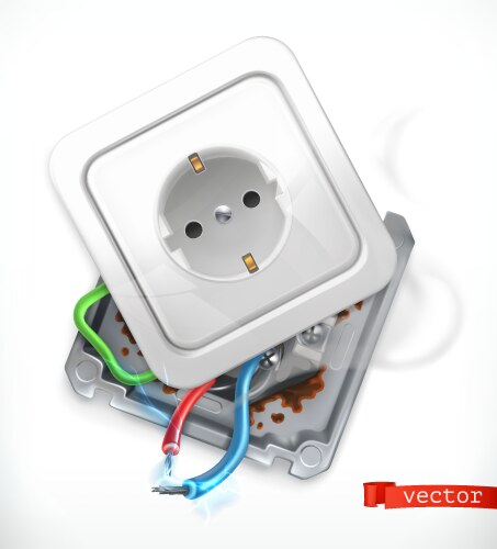 Broken toaster error 3d icon Royalty Free Vector Image