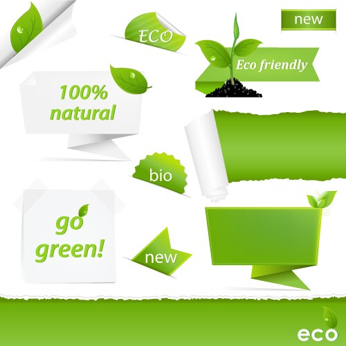 Green city eco friendly web landing page design Vector Image