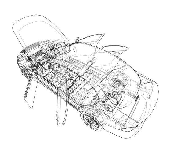 Chassis selection car isometric icon Royalty Free Vector