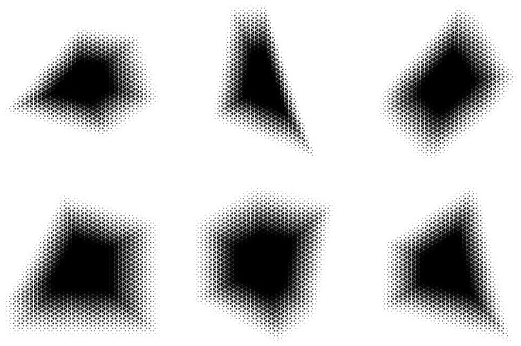 Halftone triangle pattern reprographic technique Vector Image