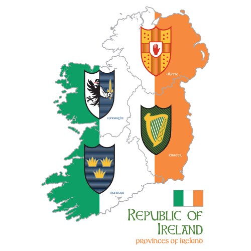 Irish celtic design in vintage retro style Vector Image