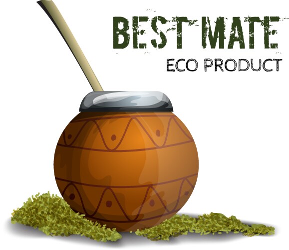 Mate tea Royalty Free Vector Image - VectorStock