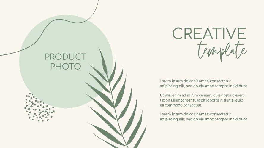 Presentation organic creative template natural Vector Image