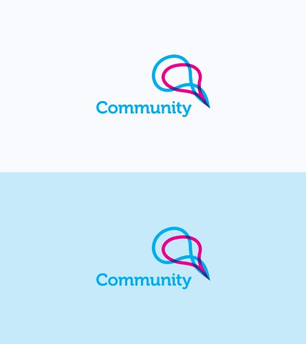 Talk bubble conversation logo Royalty Free Vector Image