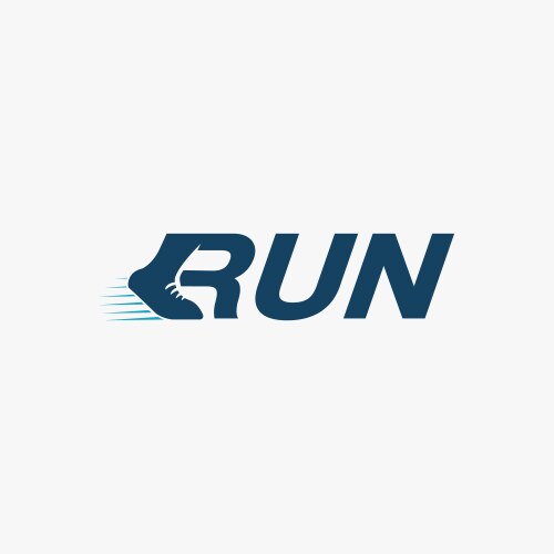 5k run logo design stock symbol Royalty Free Vector Image