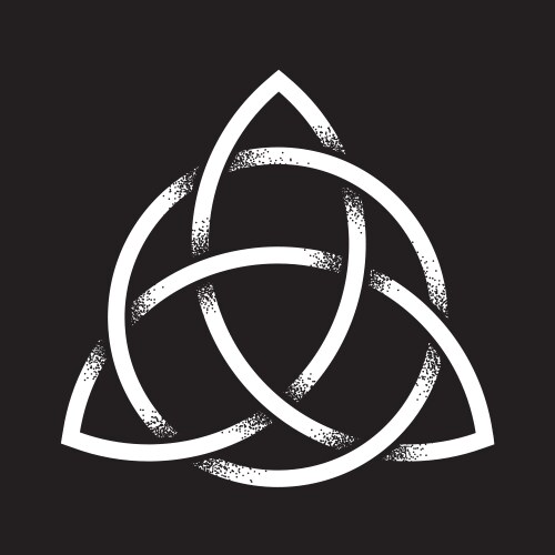 Triquetra symbol with gradients Royalty Free Vector Image
