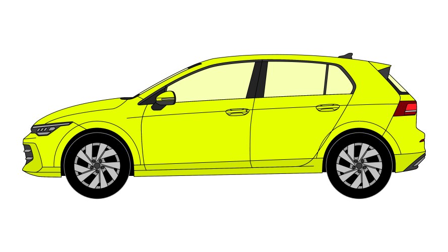 Volkswagen golf Vector Images & Graphics for Commercial Use | VectorStock