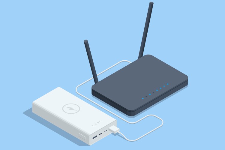 Simple power bank Royalty Free Vector Image - VectorStock
