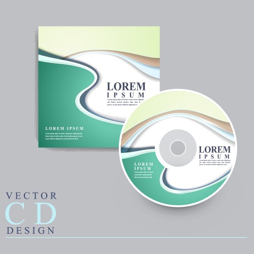 Modern cd cover template design Royalty Free Vector Image