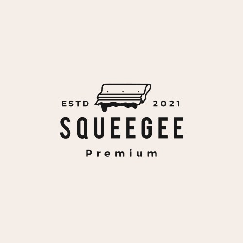 Logo screen printing squeegee design Royalty Free Vector