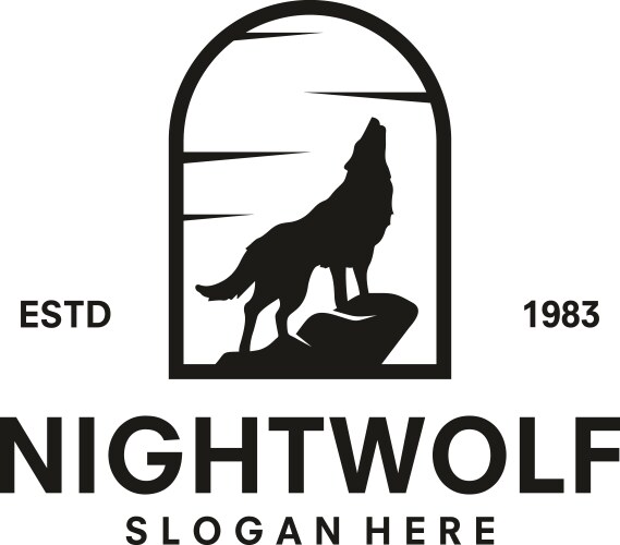 Vintage Wolf Logo Vector Images (over 3,600)