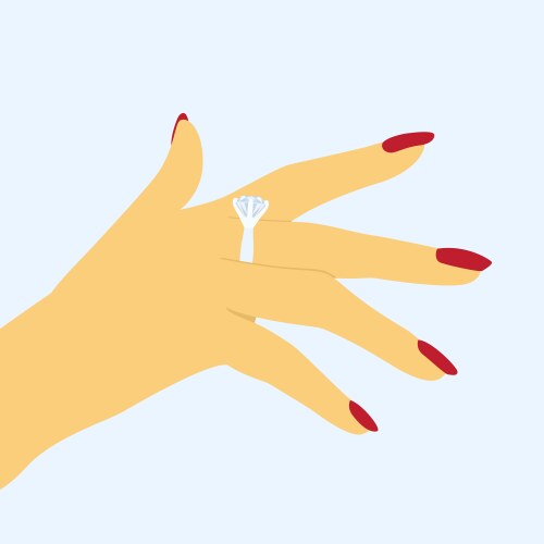 Engagement ring Royalty Free Vector Image - VectorStock