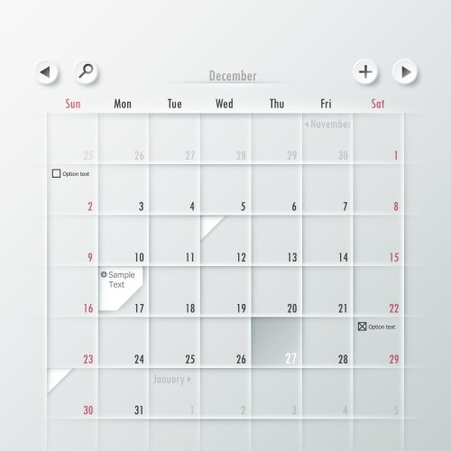 Web calendar Royalty Free Vector Image - VectorStock
