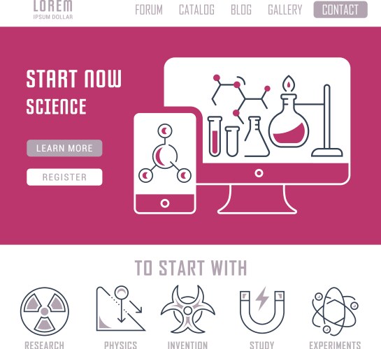 Science set infographic Royalty Free Vector Image