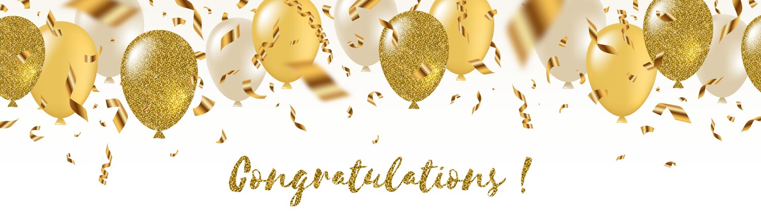 Congratulations banner template Royalty Free Vector Image