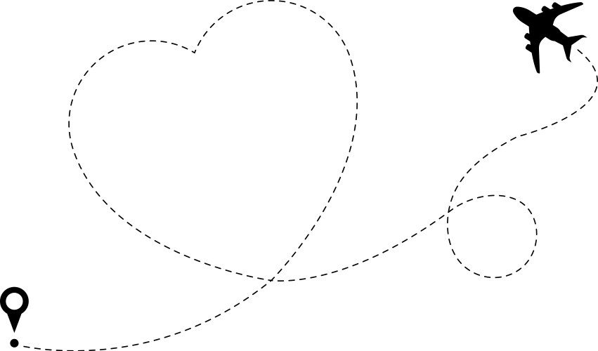 Airplane Dotted Line Vector Images (over 2,200)