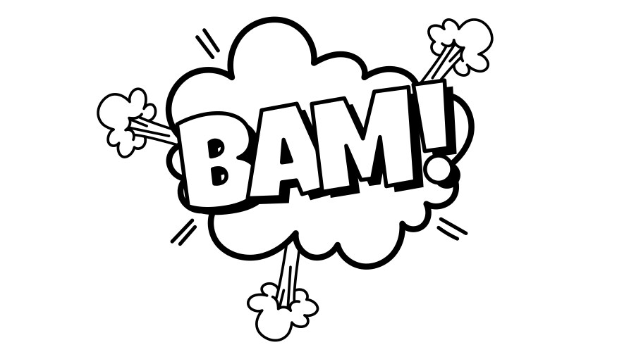 Pow comic bubble sound dialogue speech bubbles Vector Image