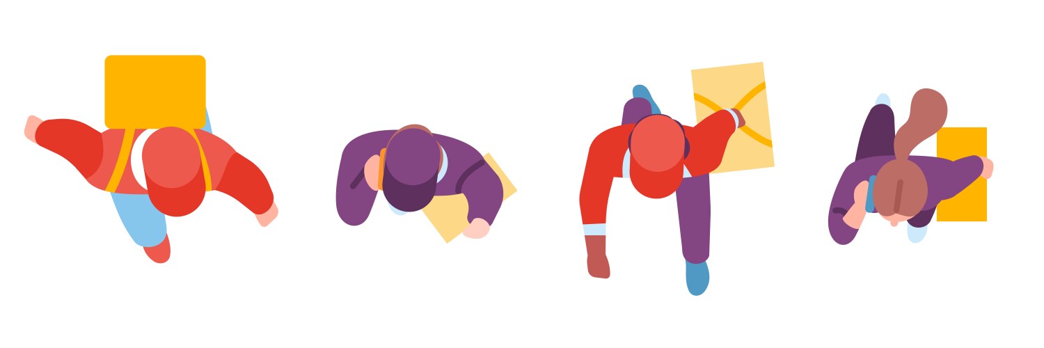 People Standing Top View Set Vector Images (over 130)